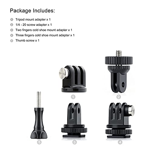 GoPro Mount 1/4-20 Screw Adapter, Tripod and Cold Shoe Mount | The Grip ...