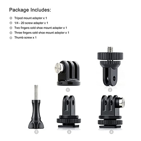 GoPro Mount 1/4-20 Screw Adapter, Tripod and Cold Shoe Mount | The Grip ...